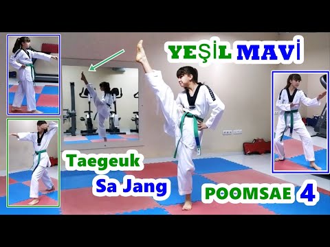 TAEKWONDO´DA #YEŞİLMAVİ KUŞAK (TAEGUEK #SAJANG) #POOMSAE4 DETAYLI ANLATIM #GREENBLUEBELT #TUTORİAL