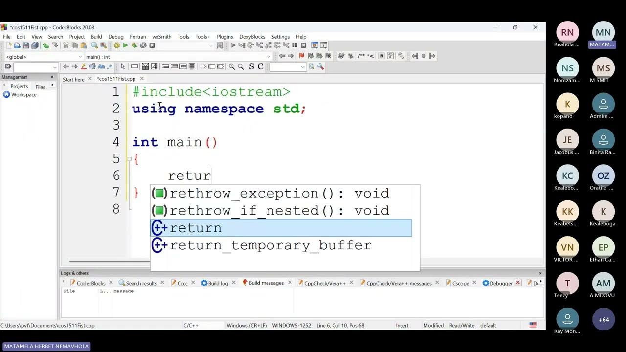 C++ Programming Basics for Beginners | COS1511 & COS1512 | Free Class ...