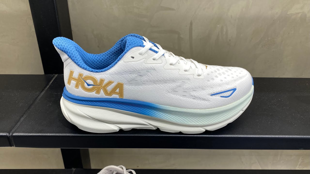 HOKA Clifton 9 (Frost/Gold) - Style Code: 1127895-FTG - YouTube