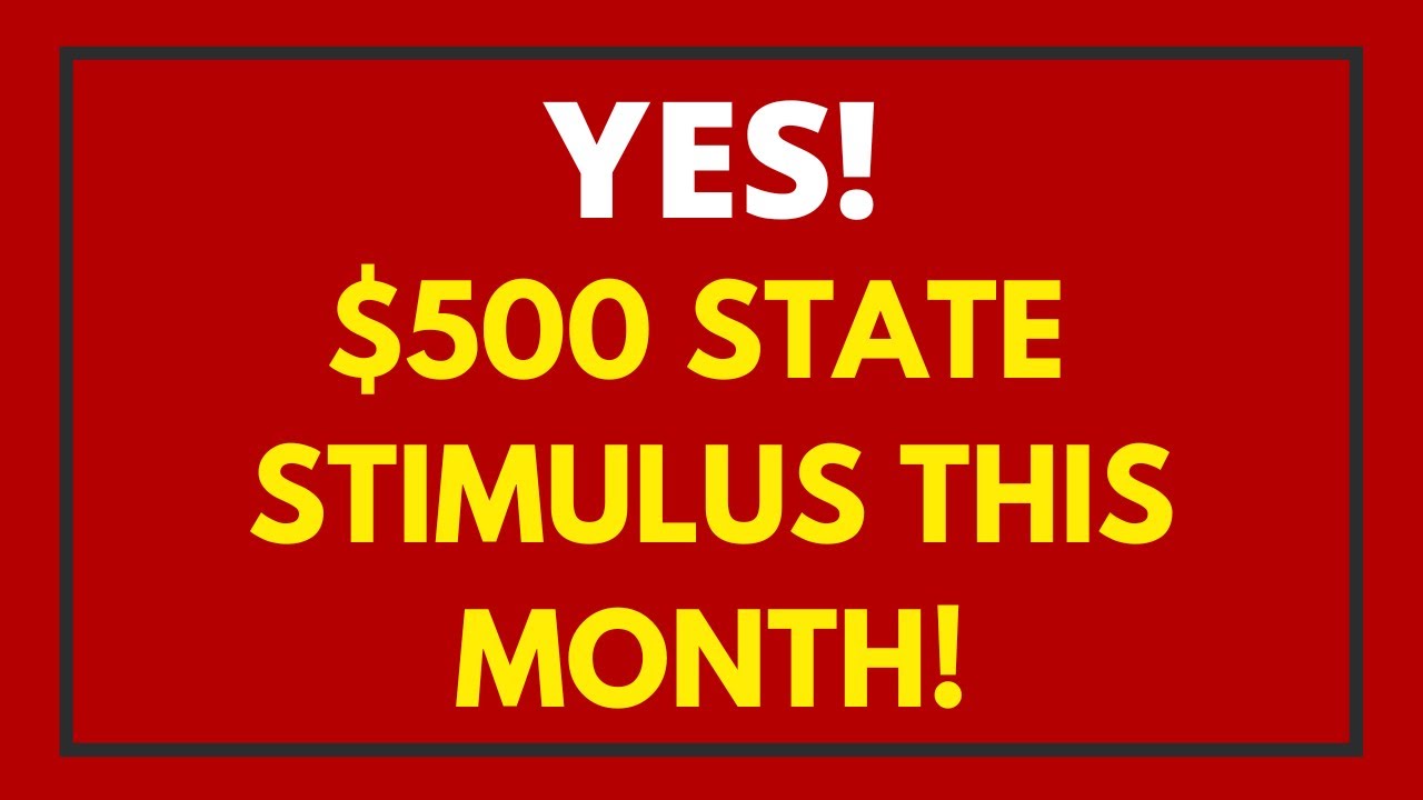$500 State Stimulus Check Coming! Stimulus Package for Low Income ...