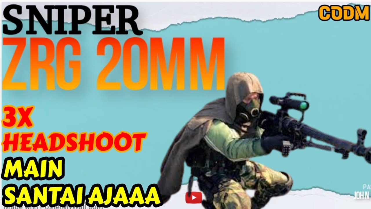 CALL OF DUTY MOBILE, 3X HEADSHOOT , SANTAI PAKAI SNIPER ZRG20MM #callofdutymobile #codm # ...
