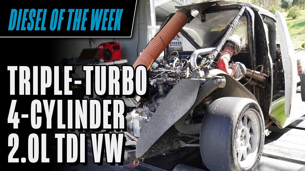Triple-Turbo 4-Cylinder 2.0L TDI VW Engine - YouTube