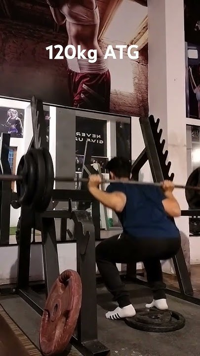 120kg ATG beltless squats #fyp #gym - YouTube