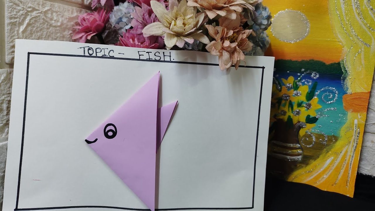 1st Grade - Topic : Origami fish - YouTube