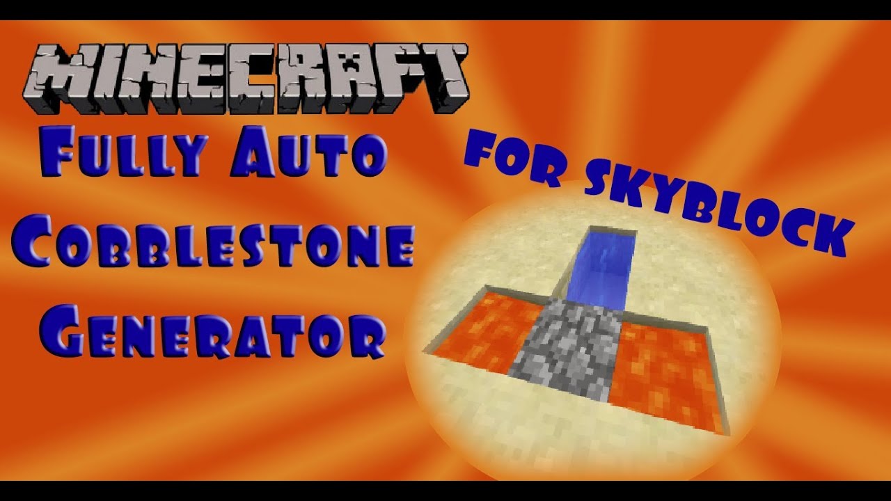 Fully Automatic Cobblestone Farm :: For Skyblock :: Afk-able! - YouTube
