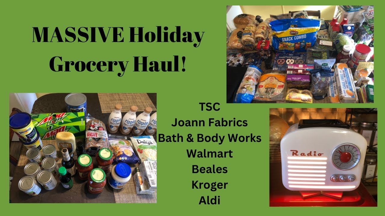 MASSIVE 3 Week Grocery Haul, Christmas Gift Ideas, Thanksgiving Goodies ...