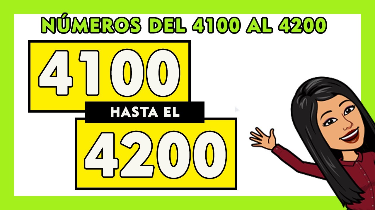 [NUEVO] 😂Números Del 4100 al 4200 | Counting In Spanish 4100 to 4200 ...