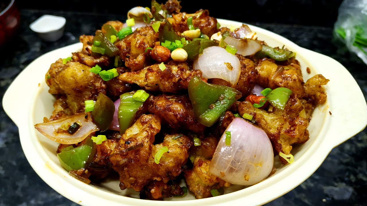 Chilli Gobi Dry Recipe - ચિલ્લી ગોબી રેસીપી - How to Make Chilly Gobi ...