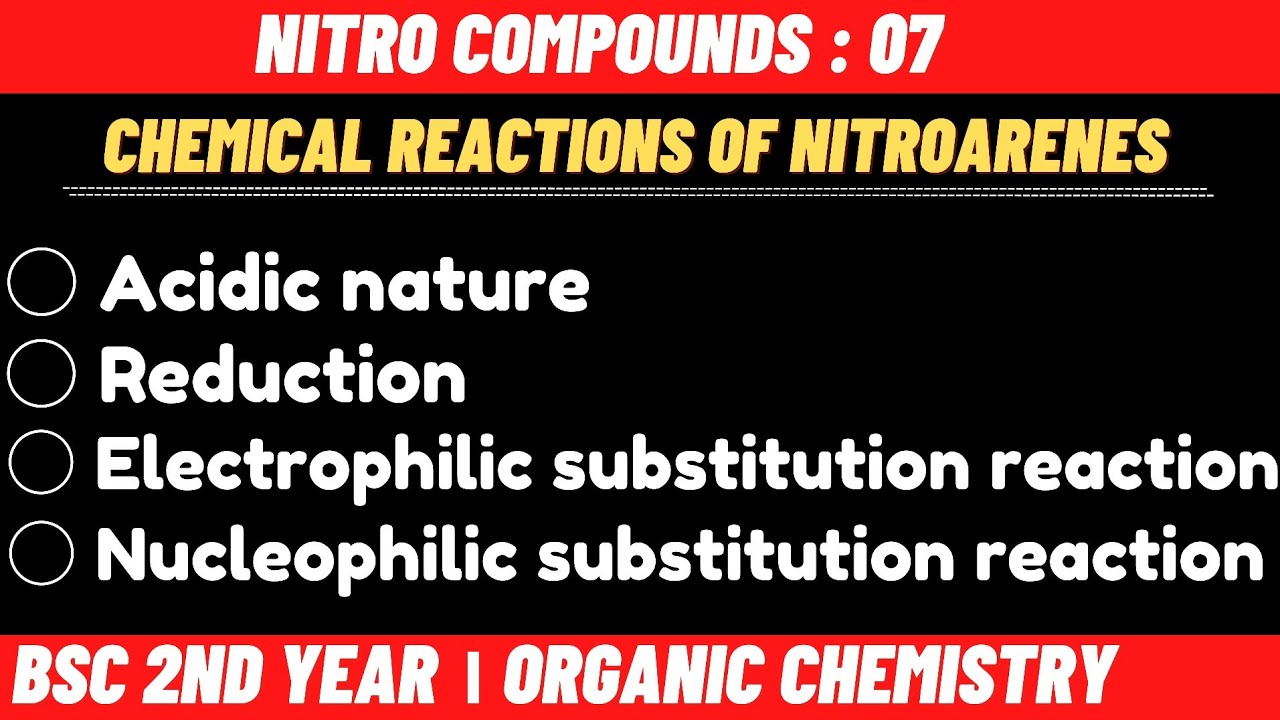 Chemical reactions of nitroarenes | Nitro compounds - Bsc 2nd year ...