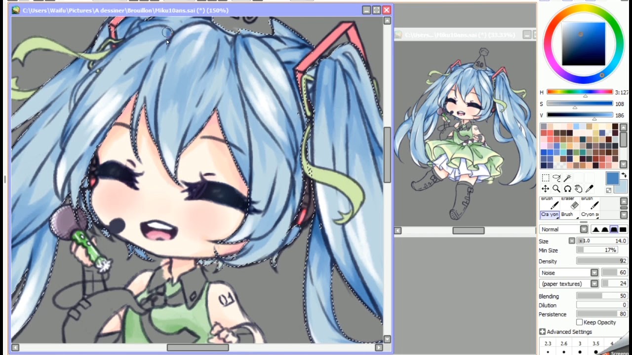 【SpeedPaint】Hatsune Miku (10th anniversary) - YouTube