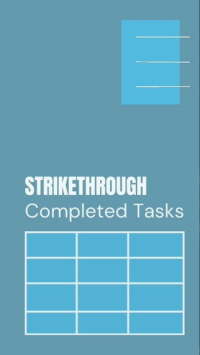 Quickly Apply Strikethrough To Completed Tasks Excel Exceltips Microsoft Excel365