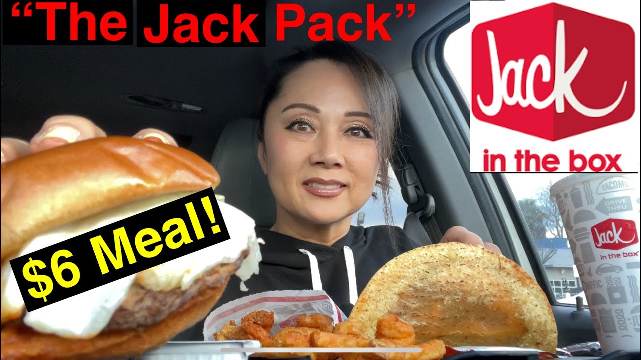 ASMR EATING JACK IN THE BOX’S “ THE JACK PACK” $6 MEAL! CHIT CHAT BURGER FRIES TACO #먹방 #햄버거#재킨더 ...