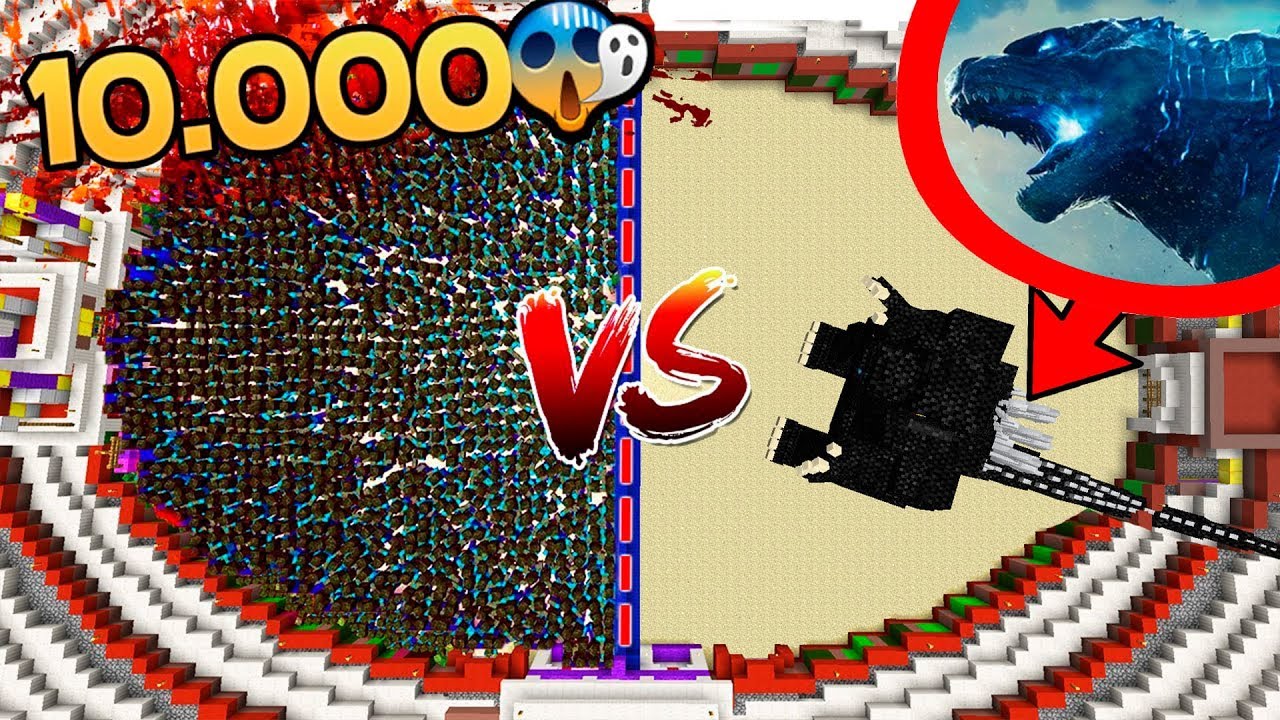 10.000 COMPAS.EXE VS GODZILLA 😱 MINECRAFT ROLEPLAY COLISEO - YouTube
