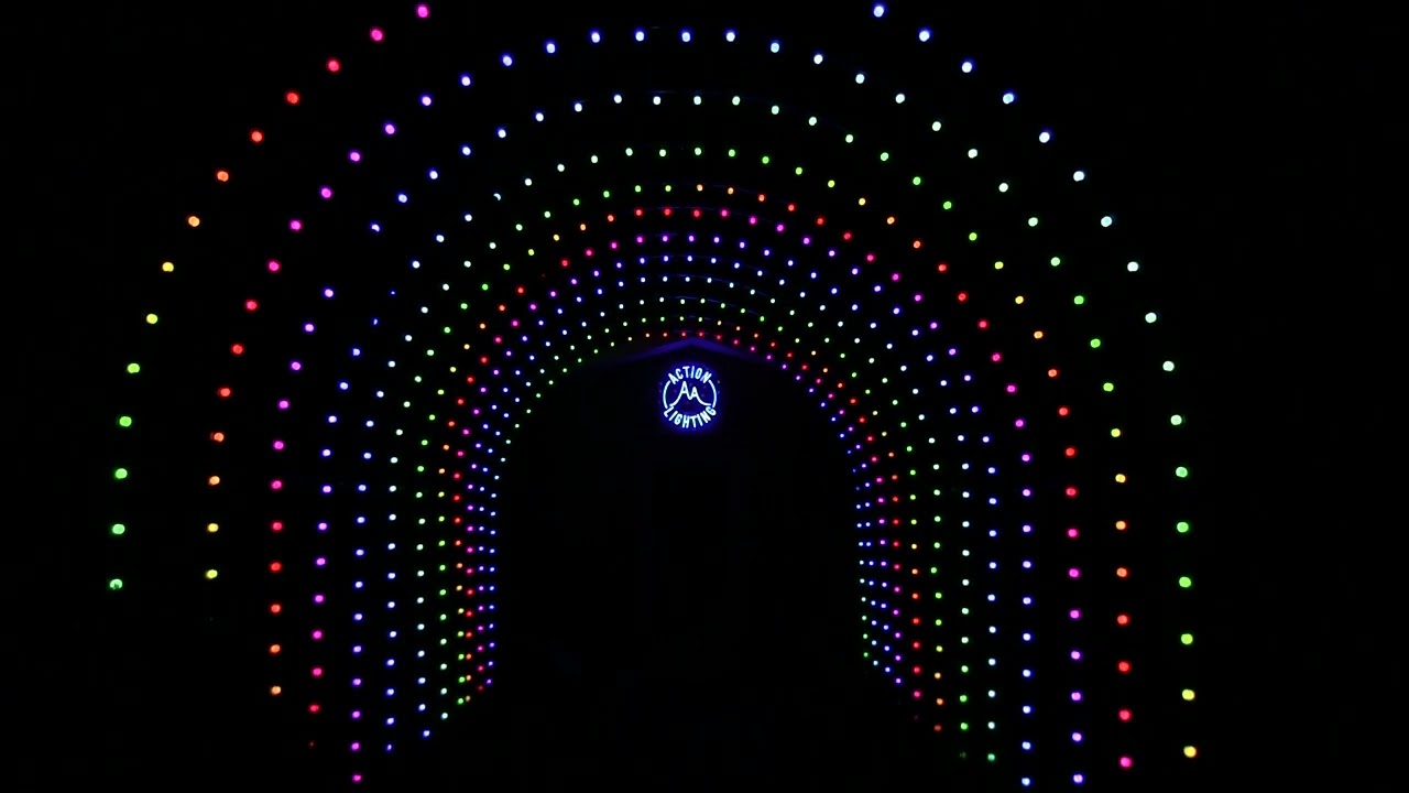 Walkway / Driveway RGB LED Tunnel with LIghts - YouTube