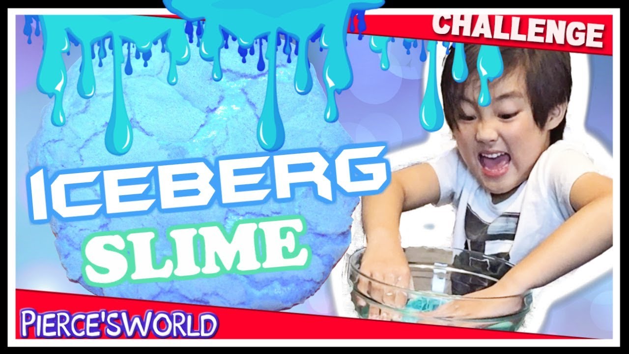 ICEBERG SLIME CHALLENGE how to make DIY tutorial cracking slime recipe ...