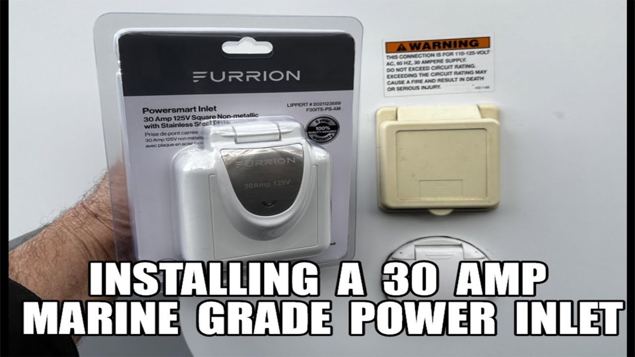 Installing a 30 Amp RV Marine Grade Power Inlet - YouTube