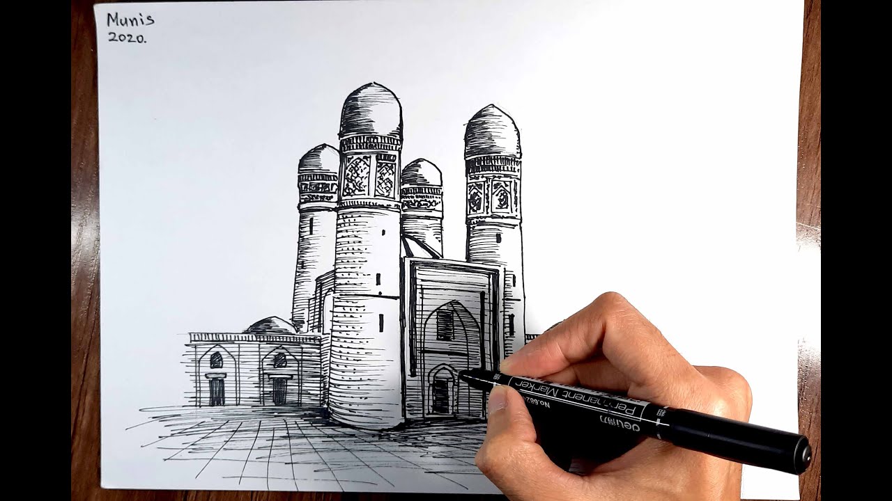 DRAW. UZBEKISTAN, BUKHARA. РИСУНОК, УЗБЕКИСТАН, БУХАРА. - YouTube