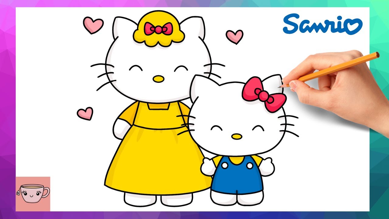 How To Draw Hello Kitty and Mom for Mother's Day | Sanrio | Drawing ...