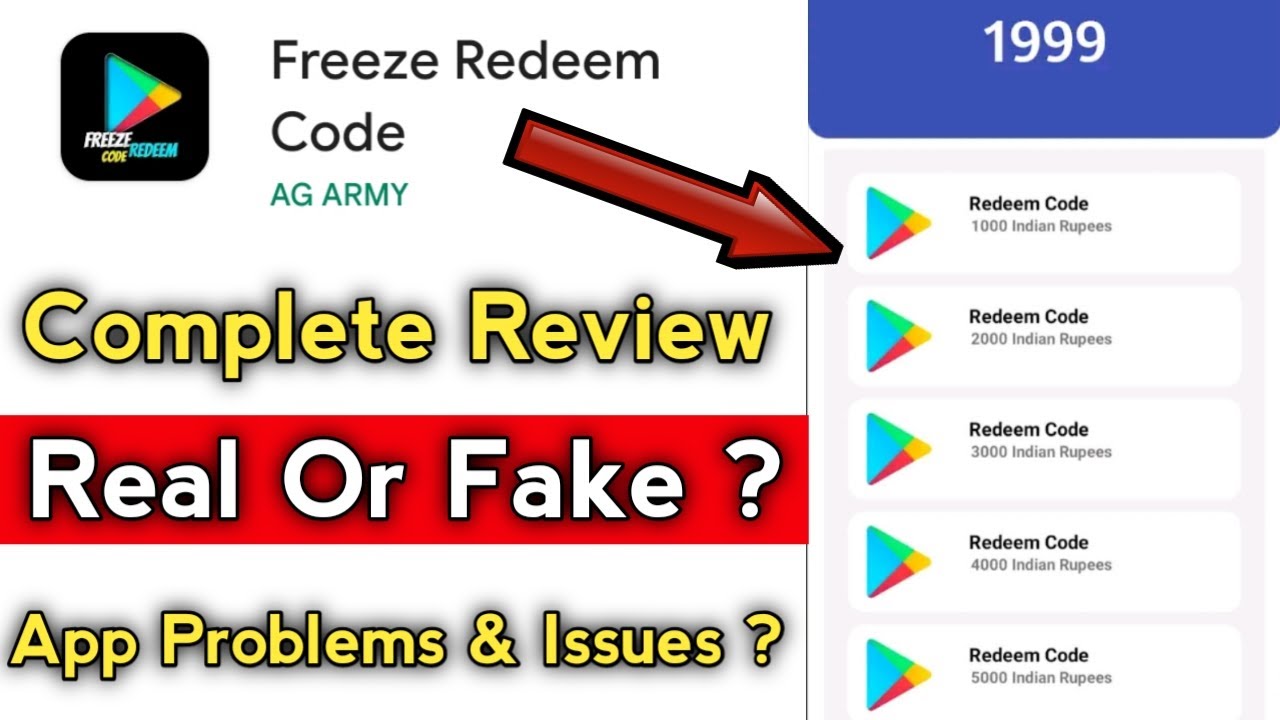 Freeze Redeem Code App Real Or Fake / How To Use Freeze Redeem Code App ...