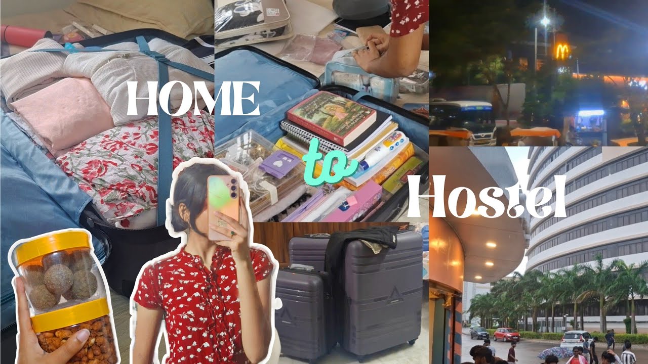 moving home to hostel 🌷🏡 chaos, packing,college || Hostel Packing - YouTube