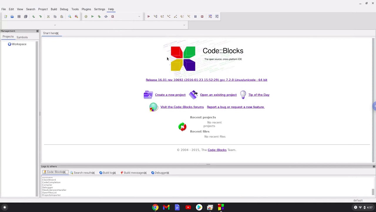 How to install Code::Blocks on a Chromebook - YouTube
