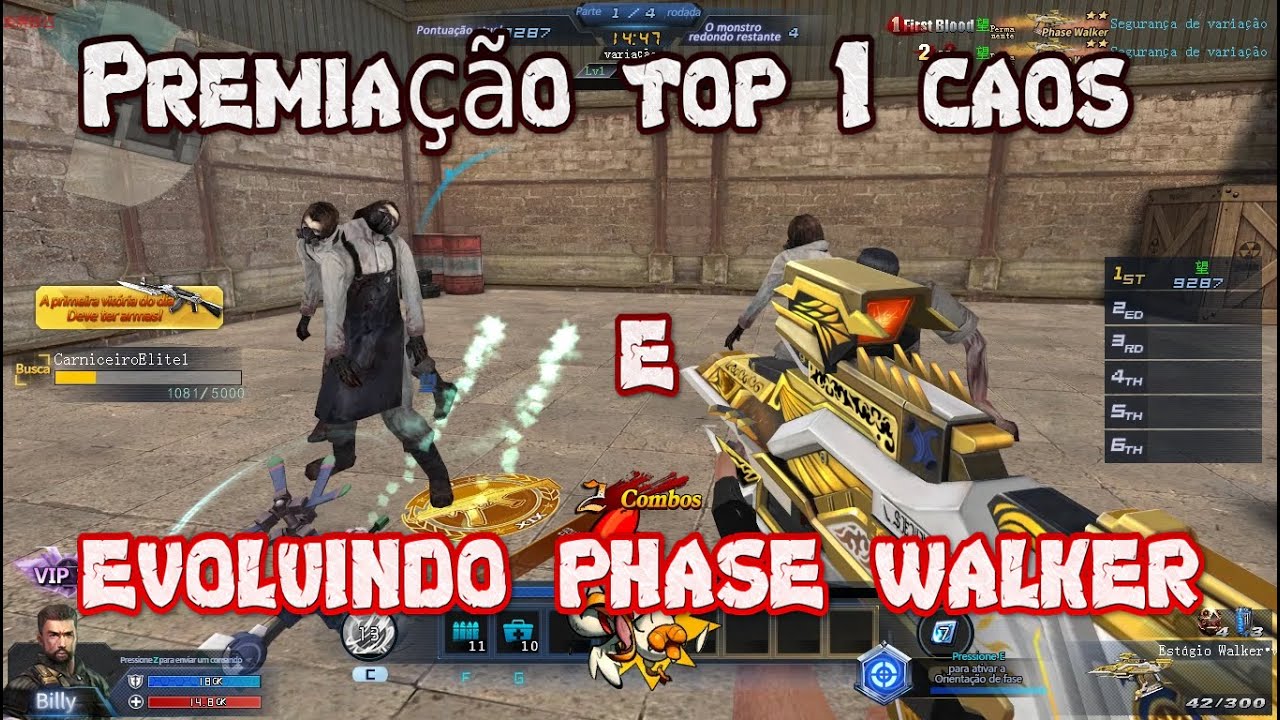 Recebendo premiação top 1 do caos e evoluindo phase walker - battle ...