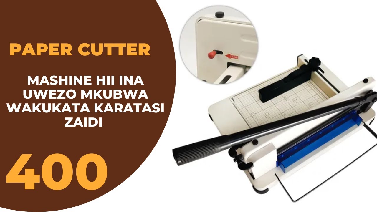 MASHINE YA KUKATIA KARATASI, PAPER CUTTER MACHINE UNBOXING AND REVIEWS ...