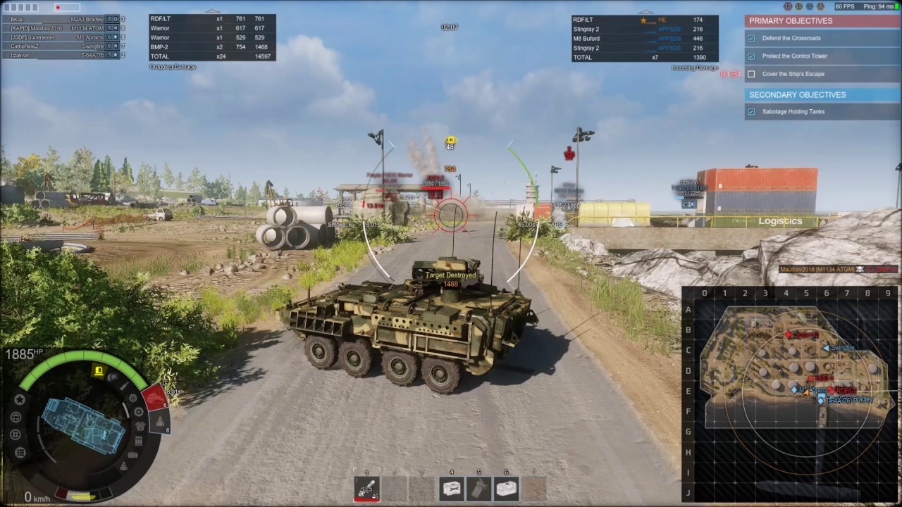 Update 0.20 Game Play - M1134 ATGM Tank Destroyer - YouTube
