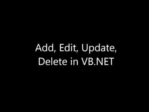 Add, Edit, Update, Delete in VB.NET . - YouTube