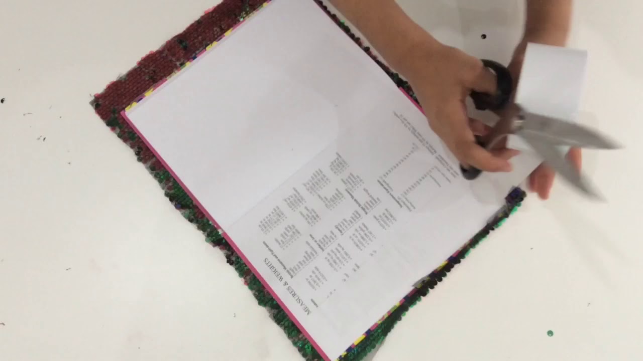 How to make a mermaid fabric notebook - YouTube