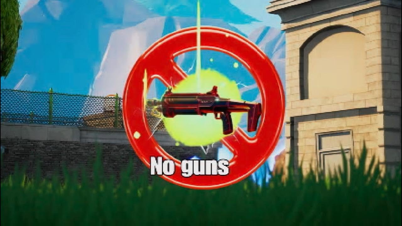 Fortnite but we can't use guns - YouTube
