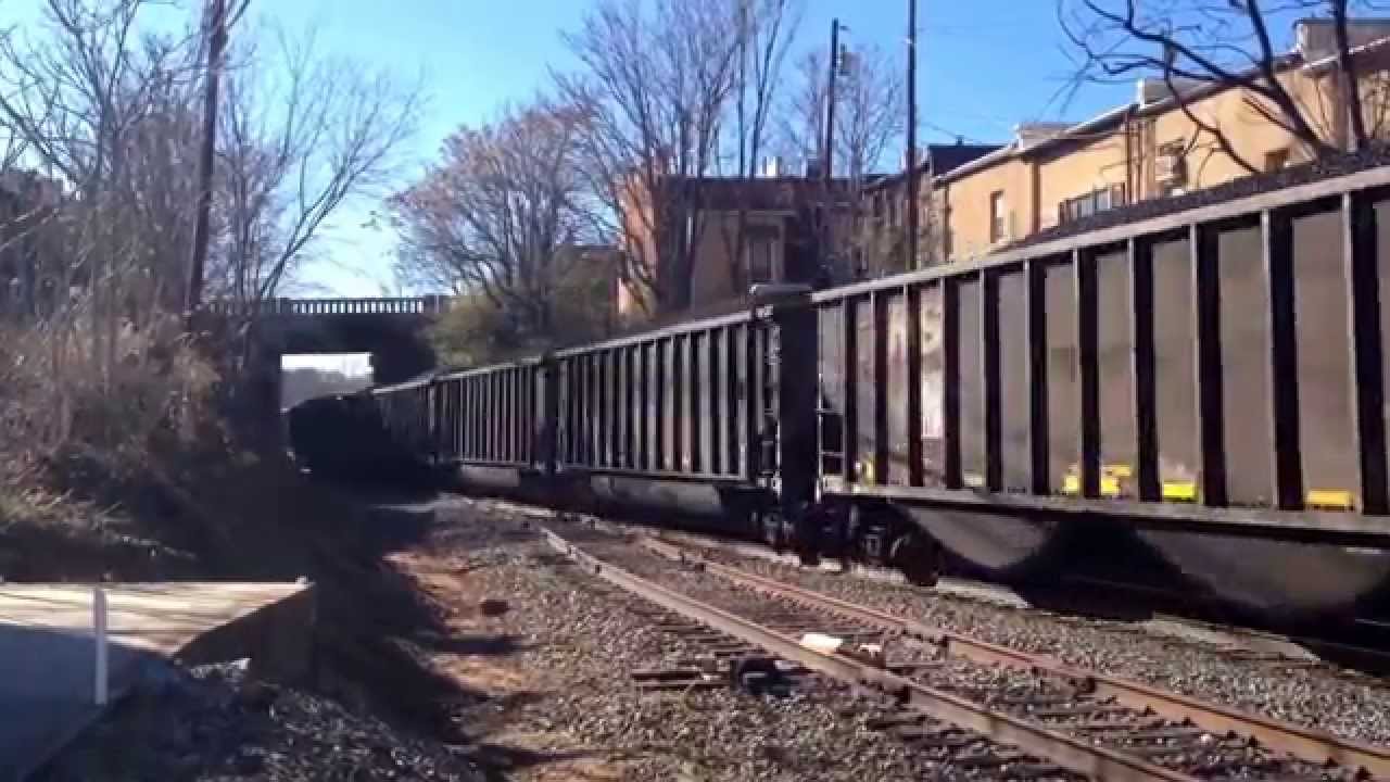 Triclops SD60M 6808 leads Norfolk Southern coal train 750 - YouTube