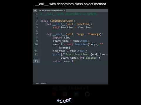 __call__ with decorators class object method in Python | Python Examples | Python Coding ...