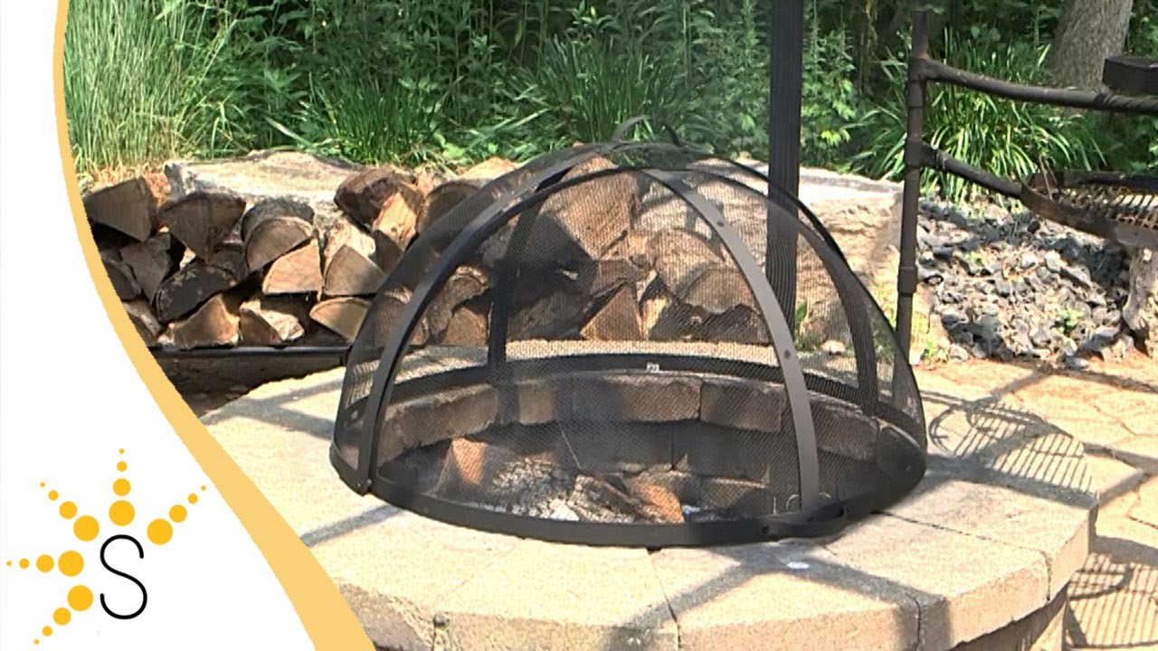 Sunnydaze Easy Access Steel Fire Pit Spark Screen - 40"-KF-EOS40 - YouTube