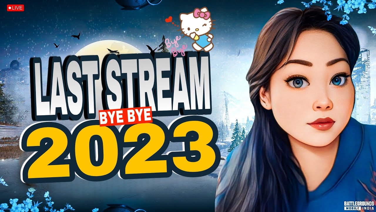 Last Stream Of 2023 Bye Bye 2023 || road To 3k || #bgmi #girlgamer # ...