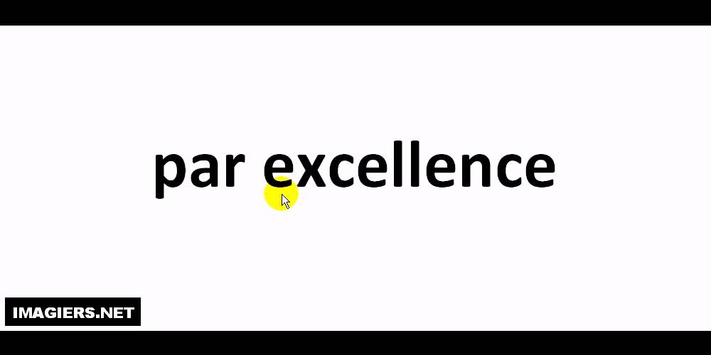 How to pronounce in French # par excellence - YouTube