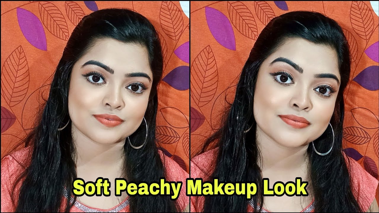 How to create Soft Peachy Makeup Look 😘 Simply Pretty 😘 - YouTube