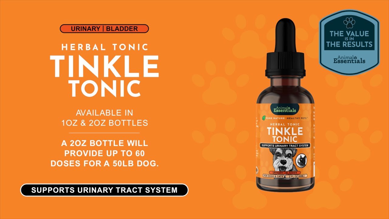 Tinkle Tonic Herbal Tonic to Support Urinary Health in Pets - YouTube