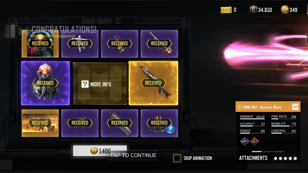 KRM-262 Glorious Blaze | Lucky Draw complete | Cod mobile 😍🔥💯 #codm # ...