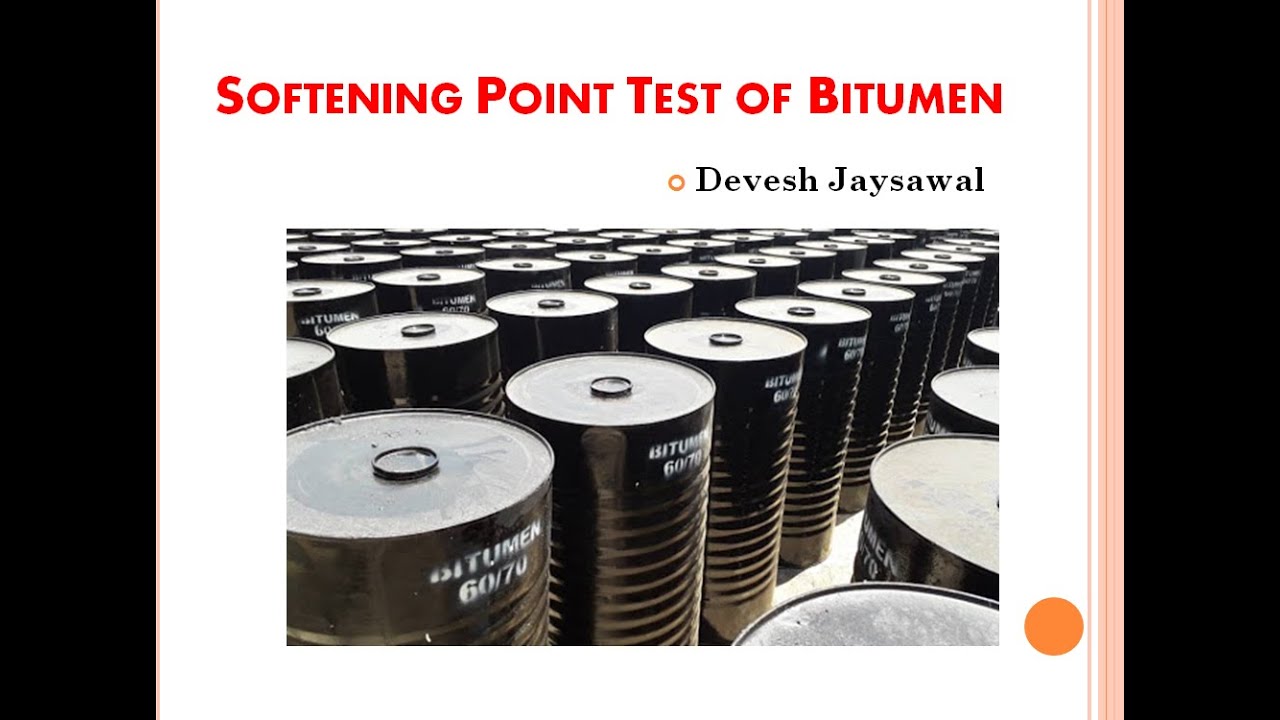 Softening Point test of Bitumen - YouTube
