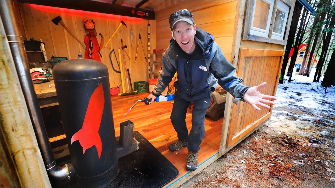 Building a Rocket Stove Heated Pole Barn Workshop (what about the ducks ...