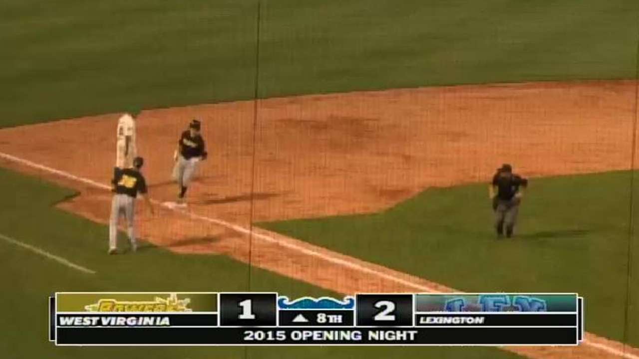 West Virginia's Simpson hits solo homer - YouTube