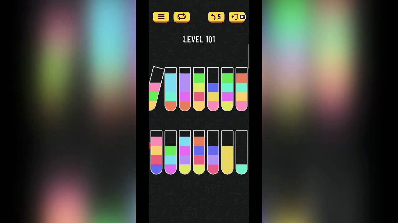 Water Sort puzzle - leave 101 102 103 104 105 😷🤠😷🤠 - YouTube