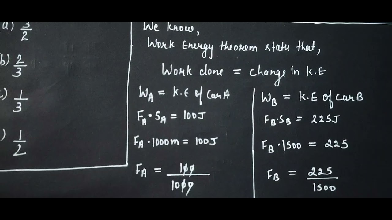 The Kinetic energy of two similar cars 100J and 225J ....#NEET2026# ...