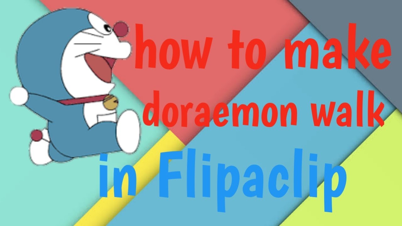How to make doraemon walk in Flipaclip - YouTube