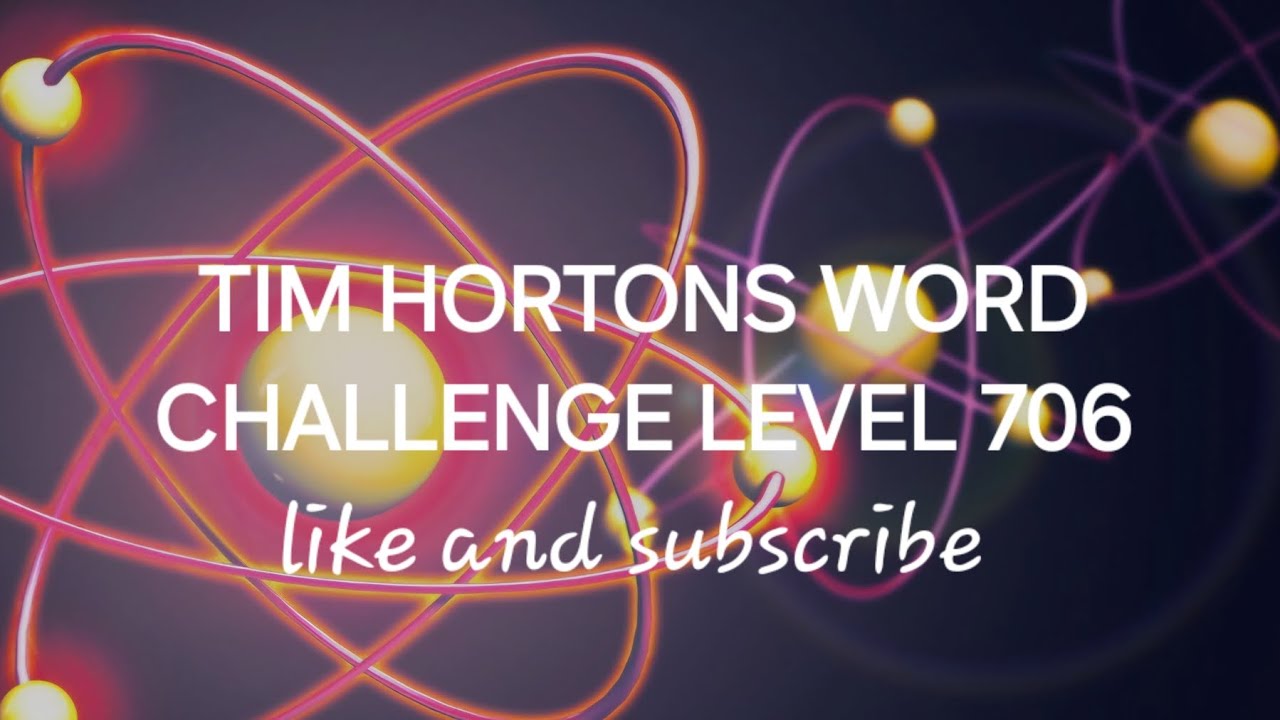 Tim Hortons Word Challenge Level 706 #timhortons #free #newvideo # ...