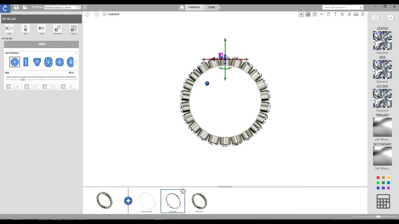 CounterSketch Bubble Band 2.5mm using Freehand - YouTube