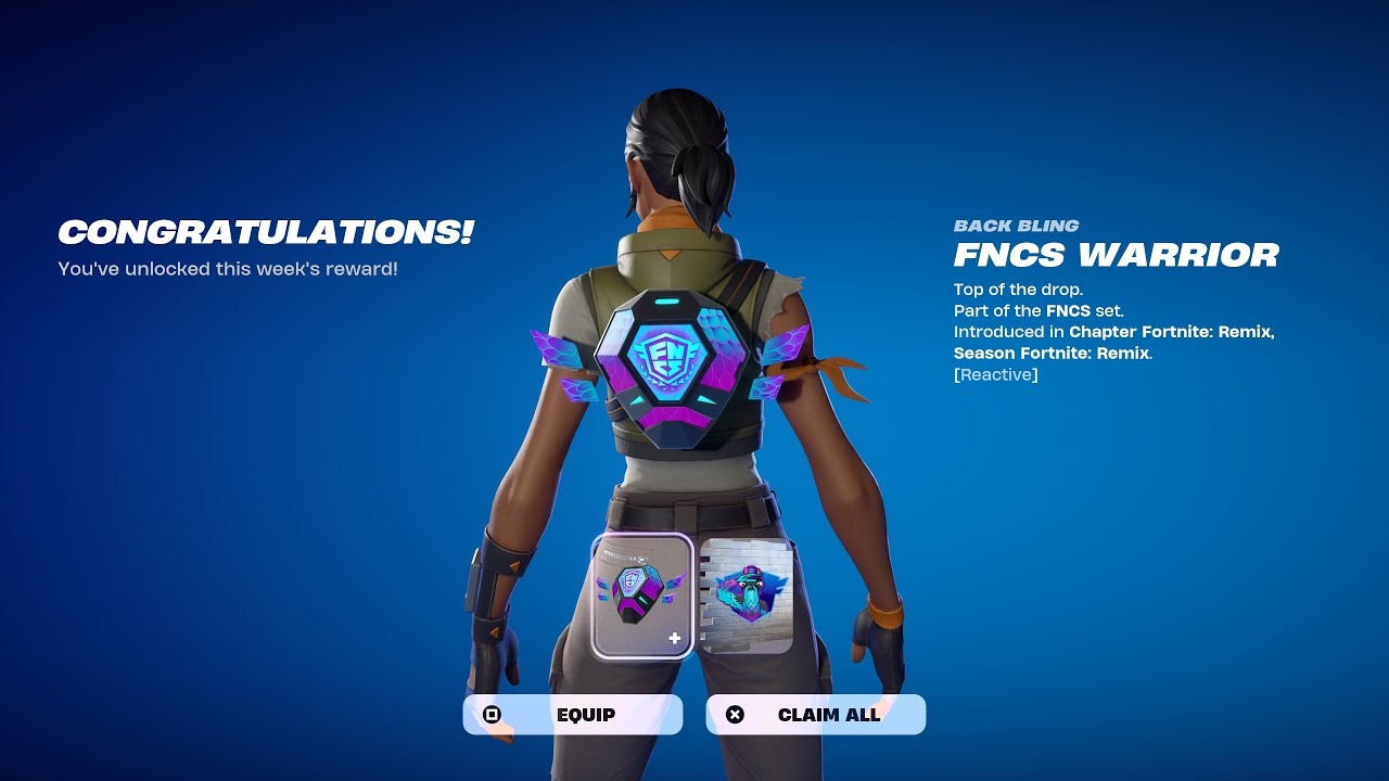 HOW TO GET FNCS WARRIOR BACK BLING IN FORTNITE! - YouTube