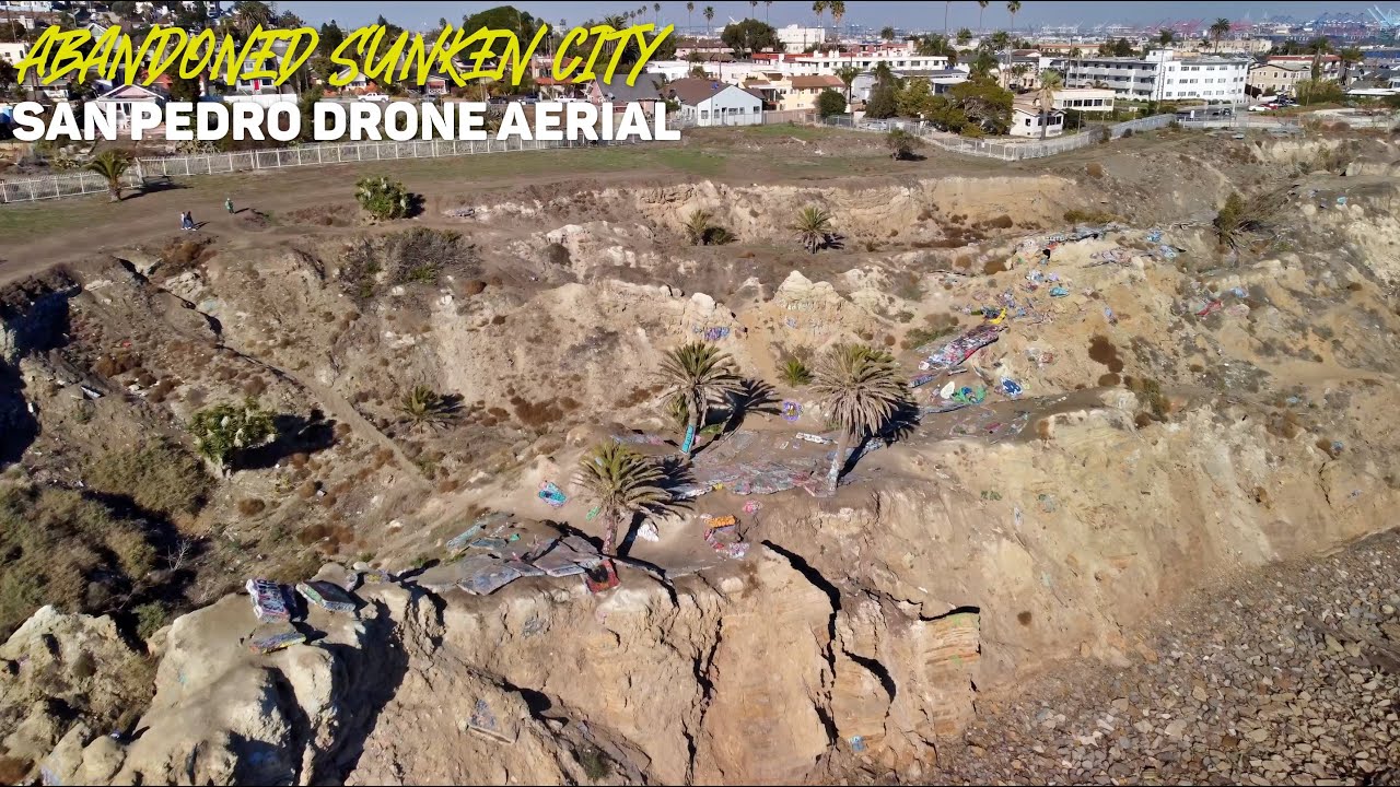 Abandoned Sunken City of San Pedro CA Drone Exploration - YouTube