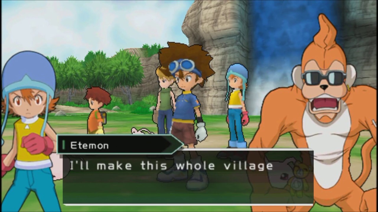 digimon adventure psp part koromon village and etemon first time meet ...